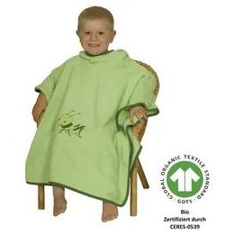 W&ouml;rner Badeponcho W&Ouml;RNER "Grash&uuml;pfer hellgr&uuml;n", gr&uuml;n (hellgr&uuml;n), L:60cm, Frottier, Hausm&auml;ntel, maschinenwaschbar, trocknergeeignet