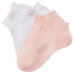 Sneakersocken BOSS "2P AS Logo CC W", Damen, Gr. 39-42, pink (light, pastel pink 681), Baumwollmischung, unifarben, elastisch, Socken Sneakersocken, mit Logoschriftzug