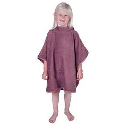 W&ouml;rner Badeponcho W&Ouml;RNER "Uni", mauve, L:60cm, Frottier, Hausm&auml;ntel, maschinenwaschbar, trocknergeeignet