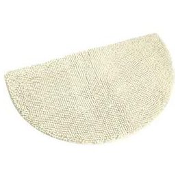 Badematte Kinzler "Chenille" Gr. 8, beige (natur), H:18mm, Polyester, Badematten, Badematte, Badteppich, Uni Farben, weich, als rechteckig & halbrund erh&auml;ltlich