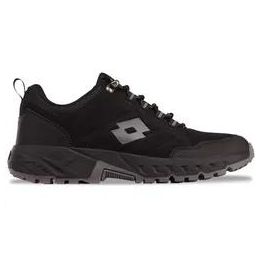 Sneaker Lotto, Herren, Gr. 47, schwarz (schwarz, grau), Kunstfaser, Synthetik, mehrfarbig, Schuhe Sneaker, - mit Laceloops & Metalhoos