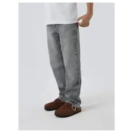 Straight-Jeans name it "NKMRYAN STRAIGHT JEANS 5950-DM NOOS", Jungen, Gr. 158, N-Gr, blau (light grau denim), Denim/Jeans, Obermaterial: 100% Baumwolle, leichte Abriebeffekte, straight fit kn&ouml;chellang, Jeans Straight-Jeans