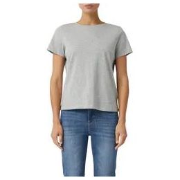 comma, T-Shirt, Damen, Gr. 38, grau (graumelange), Single Jersey, Obermaterial: 100% Baumwolle, COMMA CASUAL IDENTITY, meliert, regular fit normal, Rundhals, Shirts T-Shirt, mit Rundhalsausschnitt, Regular Fit