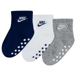 Sportsocken Nike SPORTSWEAR "3PK QUARTER SOCK NHN CORE FUTURA GR", M&auml;dchen, Gr. 68-80, bunt, Obermaterial: 52% Baumwolle, 43% Polyester, 5% Elasthan, Socken Sportsocken, f&uuml;r Babys