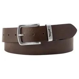 Levi's Lederg&uuml;rtel LEVI'S "METAL TWO HORSE KEEPER BELT", Damen, Gr. 80, braun, Leder, unifarben, G&uuml;rtel Lederg&uuml;rtel, mit Metallschlie&szlig;e