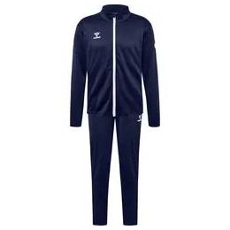 Trainingsanzug Hummel "HMLLOGO SUIT", Damen, Gr. S (46), blau (marine), Obermaterial: 100% Polyester, Sportanz&uuml;ge Trainingsanzug, zweiteilig, aus Polyester, ohne Kapuze