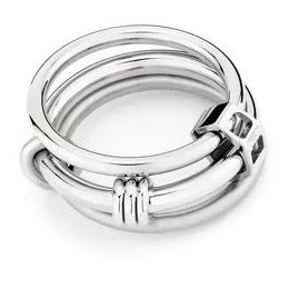 Fingerring Liebeskind Berlin "Schmuck Geschenk Edelstahl The Layer-Ring" Gr. 58, silber (silberfarben), Fingerringe, Damen, 58, Edelstahl, 6mm, Fingerring
