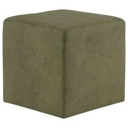 Hocker COTTA "Cuby", gr&uuml;n (olive), B:40cm H:40cm T:40cm, 100% Polyester, Hocker, Hocker, Sitzw&uuml;rfel, Cube, Sitzhocker