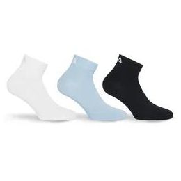 Kurzsocken Fila "UNISEX INVISIBLE PLAIN SOCKS", Herren, Gr. 43-46, blau (sky), Baumwolle, Elasthan, Polyester, elastisch, Socken, mit Logostickerei
