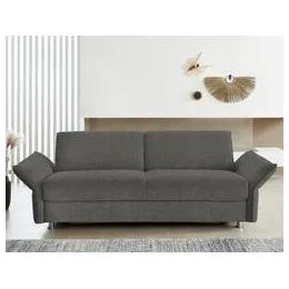 Schlafsofa Bali "LINA, Dauerschlaffunktion, 140 u. 160 er Breiten", grau (dunkelgrau), B:254cm H:14cm, 100% PES, Sofas, Schlafsofa, durchgehender Lattenrost mit 6-facher H&auml;rtegradregulierung