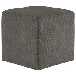 Hocker COTTA "Cuby", grau (stone), B:40cm H:40cm T:40cm, 96% POLYESTER (PES) / 4% POLYAMID (PA), Hocker, Hocker, Sitzw&uuml;rfel, Cube, Sitzhocker