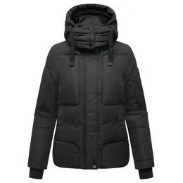 Steppjacke Navahoo "Zauberlicht 14", Damen, Gr. L (40), schwarz, Obermaterial: 100% Polyester. Innenfutter: 100% Polyester. Wattierung: 100% Polyester. &Auml;rmelfutter: 100% Polyester, gerade h&uuml;ftbedeckend, hoch geschlossener Ausschnitt, eng Rippstrickb&uuml;ndchen, Jacken Steppjacke, Winterjacke mit abnehmbarer Kapuze und Fleece-Futter