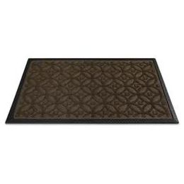 Fu&szlig;matte Wecon Home "Midnight Mosaic", braun, B:40cm H:4mm L:60cm, Polyester, Teppiche, Fu&szlig;matte, pflegeleicht, rutschfest, Ornamente, Innen & Au&szlig;en, Schmutzfangmatte
