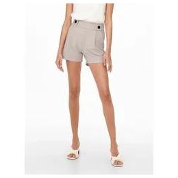 Jacqueline de Yong Shorts JDY "JDYGEGGO SHORTS JRS NOOS", Damen, Gr. XXL (44), N-Gr, grau (chateau gray detail:schwarz button), Jersey, Obermaterial: 95% Polyester, 5% Elasthan, unifarben, regular fit kurz, Hosen Shorts