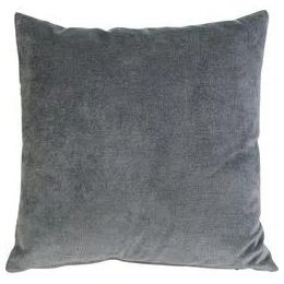 G&ouml;zze Dekokissen G&Ouml;ZZE "Muri", grau (anthrazit, unifarben), B:40cm L:40cm, Obermaterial: 100% Polyester, Dekokissen_Sitzkissen_Kissenh&uuml;llen, in vielen Unifarben