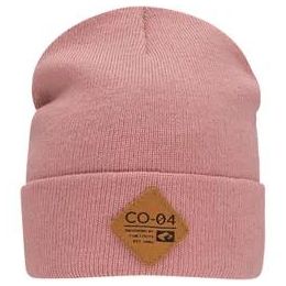 Beanie Chillouts "Nicki Hat", Damen, rosa, Feinstrick, Kunstfaser, unifarben, M&uuml;tzen Beanie, Hautsympathisch, atmungsaktiv, w&auml;rmend, Doppellagig