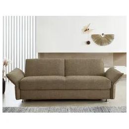 Schlafsofa Bali "LINA, Dauerschlaffunktion, 140 u. 160 er Breiten", braun (hellbraun), B:254cm H:14cm, 100% PES, Sofas, Schlafsofa, durchgehender Lattenrost mit 6-facher H&auml;rtegradregulierung