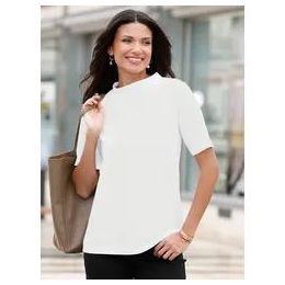 Kurzarmshirt Classic Basics "Kurzarm-Shirt", Damen, Gr. 54, beige (ecru), 100% Baumwolle, unifarben, Shirts