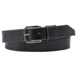 Levi's Lederg&uuml;rtel LEVI'S "WIDE LOOP TWO HORSE BELT", Damen, Gr. 90, schwarz (regular schwarz), Rindsleder, unifarben, G&uuml;rtel Lederg&uuml;rtel, mit Logopr&auml;gung