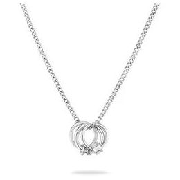 Kette mit Anh&auml;nger Liebeskind Berlin "Schmuck Geschenk Edelstahl Halskette The D-Link Mini", silber (silberfarben), Halsketten, Damen, Edelstahl, L: 45 B: 2mm, B:2mm