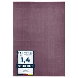 Teppich ANDIAMO "Arezzo", lila (lavendel), B:60cm H:16mm L:110cm, Polyester, Teppiche, Teppich, Uni Farben, weicher Flor, waschbar, ideal im Wohnzimmer & Schlafzimmer