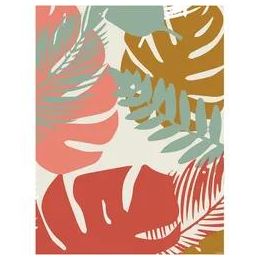 Bild Komar "Winter Tropics Black Panther Plants", bunt (farbe bild(er): bunt), B:40cm H:50cm, Holz, Papier, Bilder, Bild, Wandbild zur Dekoration im Kinderzimmer - ohne Rahmen