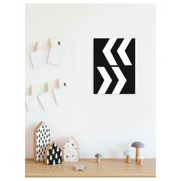 Leinwandbild Komar "Typo Arrows - Gr&ouml;&szlig;e 30 x 40 cm", schwarz (farbe bild(er): schwarz, wei&szlig;), B:30cm, Holz, Papier, Bilder, Leinwandbild, Keilrahmenbild mi Echtholzrahmen