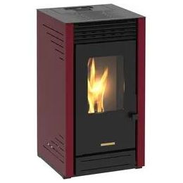 Pelletofen Blaze "Maui 8", rot (bordeaux), Kamin&ouml;fen, optional WLAN f&auml;hig