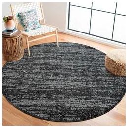 Teppich Sanat "Oslo", schwarz, H:10mm &Oslash;:80cm, Kunstfaser, Teppiche, Teppich, Kurzflor, Wohnzimmer, Schlafzimmer, fussbodenheizungsgeeignet