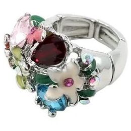 Fingerring "Blumenwiese", bunt (multi), Collezione Alessandro, Fingerringe, Damen, Messing, Fingerring