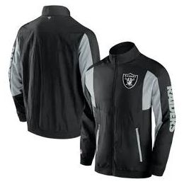 Bomberjacke Fanatics "Fanatics Jacke Las Vegas Raiders Woven Track", Damen, Gr. XL, schwarz, Popeline;Jersey, 100% Polyester, Jacken Bomberjacke