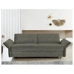 Schlafsofa Bali "LINA, Dauerschlaffunktion, 140 u. 160 er Breiten", silber (silber, beige), B:254cm H:14cm, 100% PE, Sofas, Schlafsofa, durchgehender Lattenrost mit 6-facher H&auml;rtegradregulierung