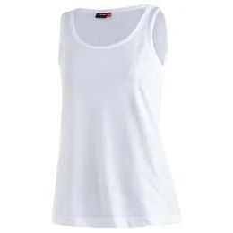 Funktionsshirt Maier Sports "Petra", Damen, Gr. 50, wei&szlig;, 100% Polyester, Rundhals, Shirts Funktionsshirt, Damen Top, leichtes &auml;rmelloses Shirt, Rundhals, Regular Fit