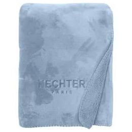 Wohndecke HECHTER PARIS "0238002", blau, B:150cm L:200cm, Polyester, Wohndecken, Wohndecke, Teddyfleece, Decke, Kuscheldecke, superweich, bequem, wohlig warm
