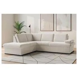 Sit & More Ecksofa SIT & MORE "Moreno L-Form, B: 238 cm", beige (creme), B:238cm H:82cm T:202cm, 100% Polyester, Sofas, Ecksofa, mit Armteilverstellung, optional Bettfunktion