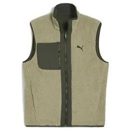Funktionsweste Puma "Hybrid Sherpa Wendbare Weste Herren", Gr. S, lux army gr&uuml;n, Innenmaterial: 100% Polyester. Au&szlig;enseite: 100% Polyester. Taschenfutter: 100% Polyester, Westen Funktionsweste