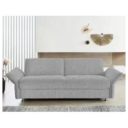 Schlafsofa Bali "LINA, Dauerschlaffunktion, 140 u. 160 er Breiten", grau (hellgrau), B:254cm H:14cm, 100% PES, Sofas, Schlafsofa, durchgehender Lattenrost mit 6-facher H&auml;rtegradregulierung