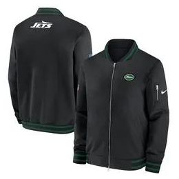 Bomberjacke Nike "Nike Jacke New York Jets Nike Bomber", Herren, Gr. L, schwarz, Popeline;Jersey, 100% Polyester, Jacken Bomberjacke