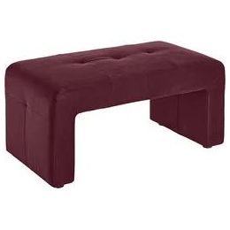 Hockerbank exxpo - SOFA FASHION "Barista Hockerbank mit hoher Bodenfreiheit", rot (burgundy), B:100cm H:49cm T:54cm, Carabu (50%Polyester, 35%Polyacryl, 15%Polyamid), Hocker, Essbank, Sitz gepolstert,Breite ca.100 cm