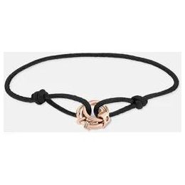 Armband Liebeskind Berlin "Schmuck Geschenk Edelstahl Textil Armkette The D-Link Mini", rosa (ros&eacute;goldfarben, schwarz), Armb&auml;nder, Damen, 21cm, Edelstahl Textil, Edelstahl, Textil, Armband