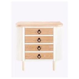 Kommode Heine HOME, wei&szlig; (wei&szlig;, natur), B:65cm H:60,5cm T:38cm, MDF, Sideboards, Kommode