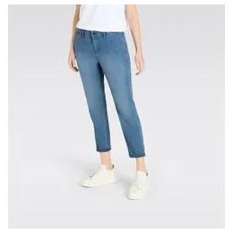 Slim-fit-Jeans MAC "CHINO turn up", Damen, Gr. 40, N-Gr, venice beach wash, Denim/Jeans, Obermaterial: 98% Baumwolle, 2% Elasthan, unifarben, slim fit kn&ouml;chelfrei, Jeans Slim-fit-Jeans, im Five-Pocket Style