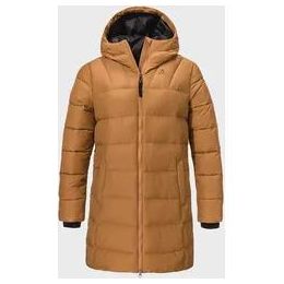 Sch&ouml;ffel Parka SCH&Ouml;FFEL "Urban Ins Parka Style Boslix WMS", Damen, Gr. 38, braun (4745, braun), Oberstoff: 63% Nylon, 37% Baumwolle; Futter: 100% Polyester, relaxed fit, hoch geschlossener Ausschnitt, Jacken Parka