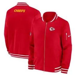 Bomberjacke Nike "Nike Jacke Kansas City Chiefs Nike Coach Bomber", Herren, Gr. S, rot, Popeline;Jersey, 100% Polyester, Jacken Bomberjacke