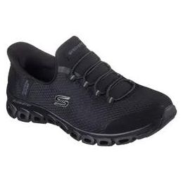 Slip-On Sneaker Skechers "GLIDE-STEP-PURSUIT", Damen, Gr. 40, schwarz, Textil, unifarben, Schuhe, Freizeitschuh mit elastischem Einstieg