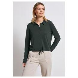 Cardigan Street One, Damen, Gr. 46, gr&uuml;n (pine grove gr&uuml;n), Stoff, 80% Polyester, 20% Viskose, unifarben, normal normal, hoch geschlossener Ausschnitt, B&uuml;ndchen, Strickjacken, mit Knopfleiste