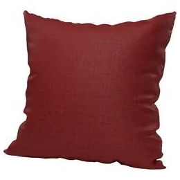 Dekokissen HOMING "St. Tropez" Gr. 1, rot (rot, unifarben), B:40cm L:40cm, Polyester, Dekokissen_Sitzkissen_Kissenh&uuml;llen, Pflegeleicht