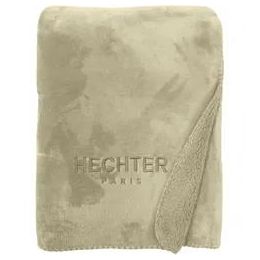 Wohndecke HECHTER PARIS "0238002", beige (taupe), B:150cm L:200cm, Polyester, Wohndecken, Wohndecke, Teddyfleece, Decke, Kuscheldecke, superweich, bequem, wohlig warm