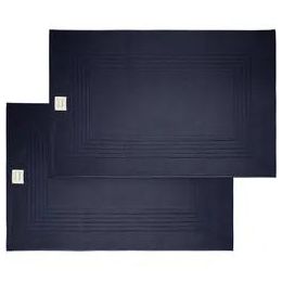 Hotelmatte Dyckhoff "Nature", blau (marine), H:3mm, Baumwolle, Badematten, Hotelmatte, 2 teilig