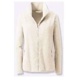 Fleecejacke Casual Looks, Damen, Gr. 54, beige (champagner), 100% Polyester, unifarben, Jacken Fleecejacke